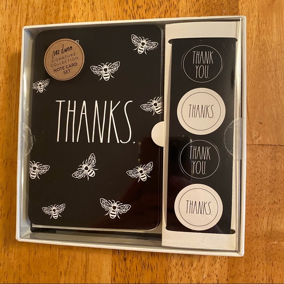 Rae Dunn | Other | Rae Dunn Signature Collection Thanks Bee Black White ...